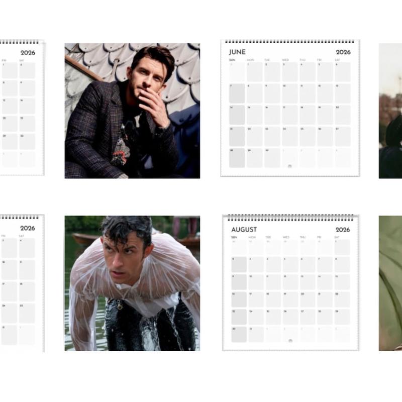 Jonathan Bailey 2026 Calendar | 2026 Wall Calendar | Bridgerton ...