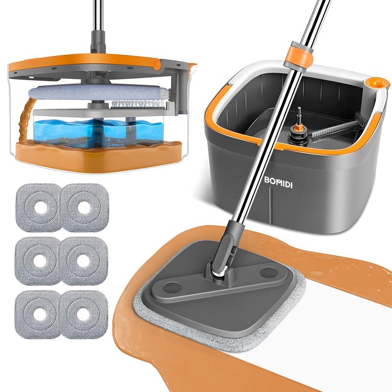 BOMIDI Spin Mop and Bucket Set, Includes Dual Compartment Mop - TikTok Shop