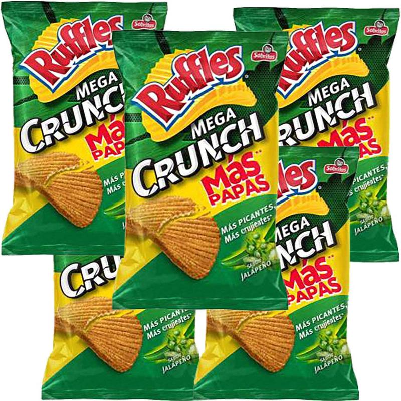 Ruffles Mega Crunch Jalapeno | 5 Pack of Chips | Authentic Mexican ...