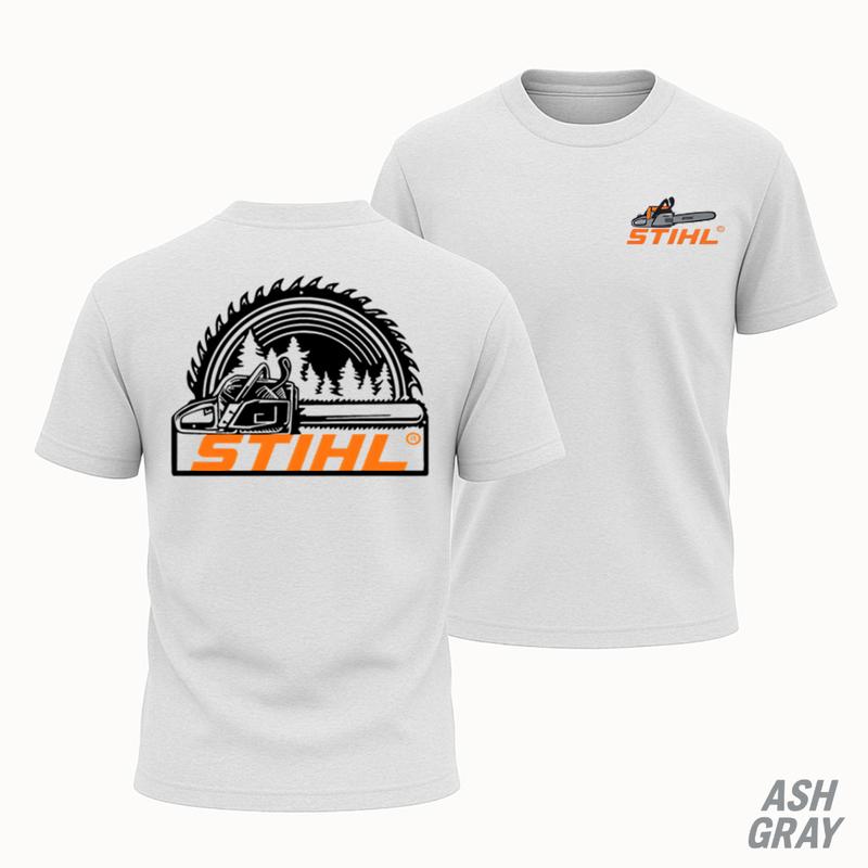 STIHL Chainsaw Logo T-Shirt – Lumberjack Workwear Graphic Tees, Outdoor ...
