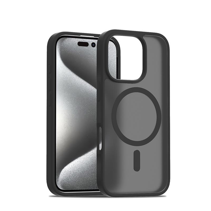 High-end matte skin-touch black mobile phone case suitable for iPhone17 ...
