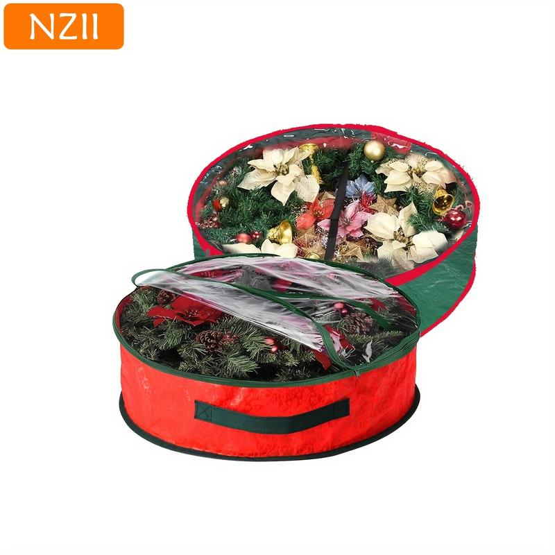 Nzii Christmas Wreath Storage Bag, 24in-30in-36in Holiday Container ...