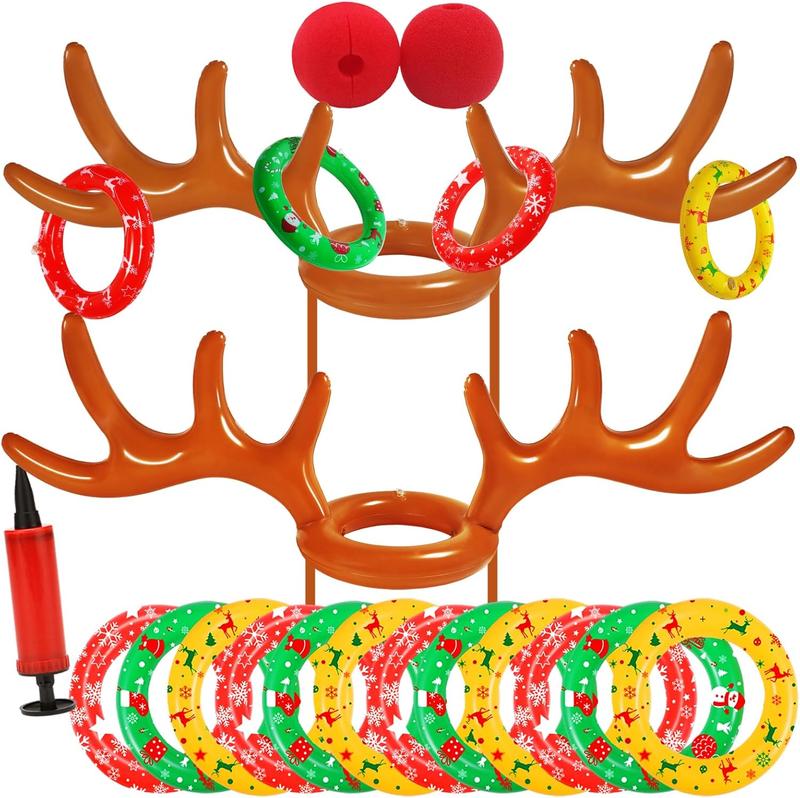Christmas Games Gifts for Kids Teen Adults, Inflatable Reindeer Antler ...