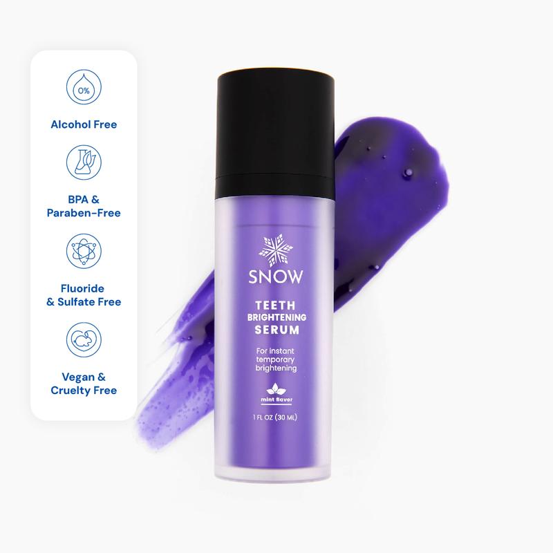 SNOW Teeth Brightening Purple Serum | Gentle & Enamel Safe Instant ...