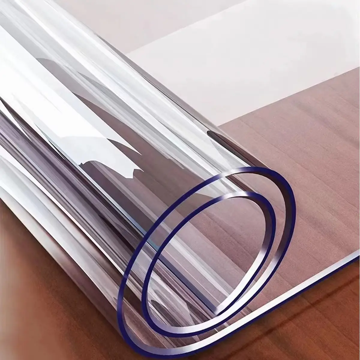 Clear PVC Soft Glass Table Cover, 1mm Thick Desk Protector, Waterproof ...