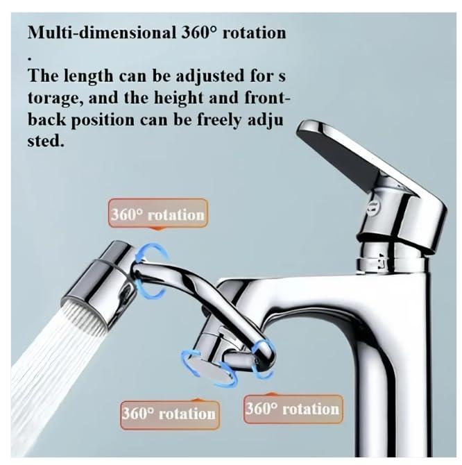 1440° Rotatable Faucet Aerator Extender – All-Angle Control Swivel ...