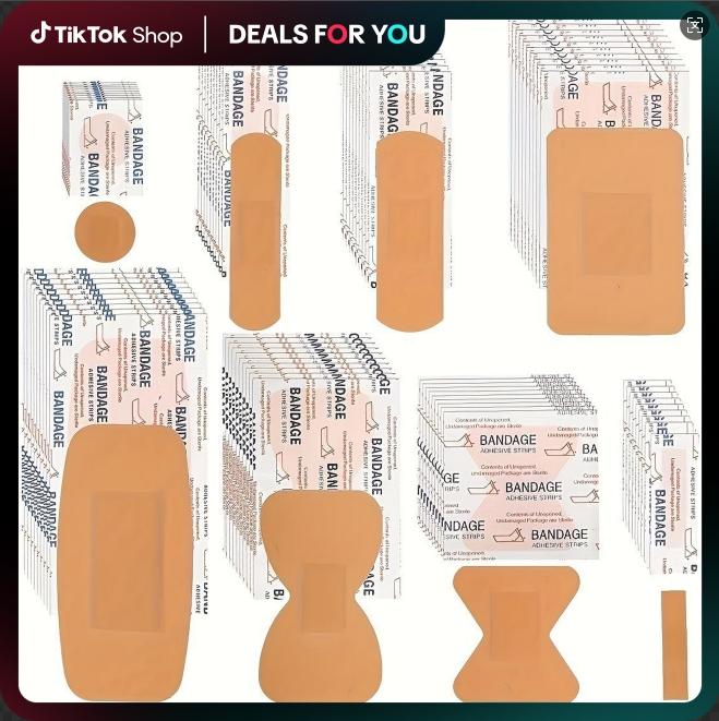 80-Pack PE Flexible Adhesive Bandages, AssortedWaterproof Breathable ...