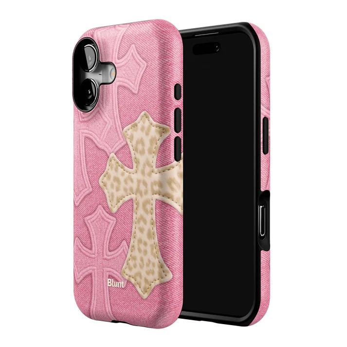 BLUNT | Pink Cheetah Cross Leather iPhone 17 Pro Max Case | MagSafe ...