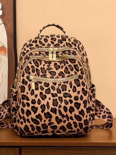 Women's Vintage Leopard Print Backpack, Perfectly Matching With ...