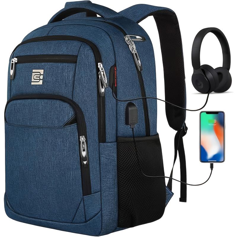 15.6" USB Charging Laptop Backpack - Anti-Theft, Breathable Bags ...