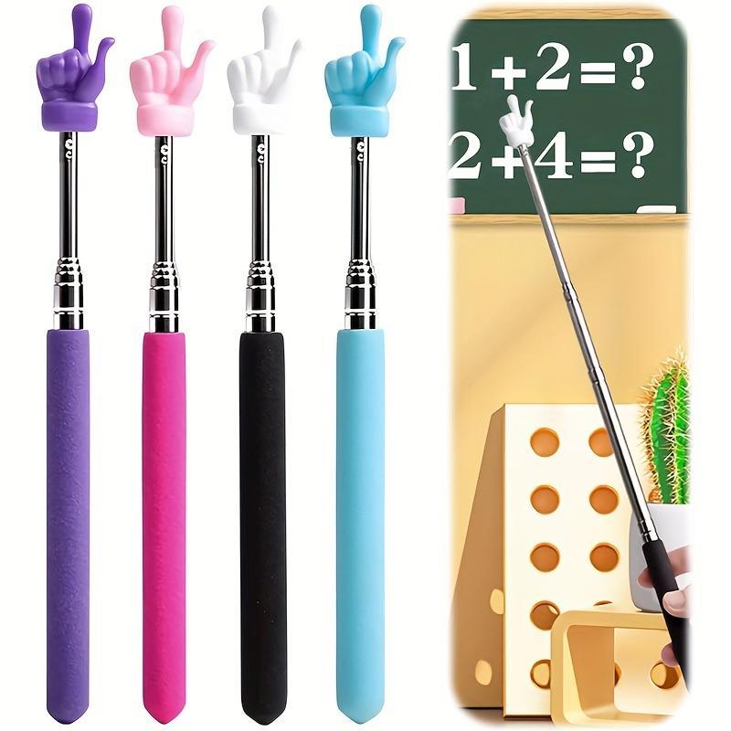 Random Color School Teacher Pointer, 4/7 Counts Retractable Finger ...