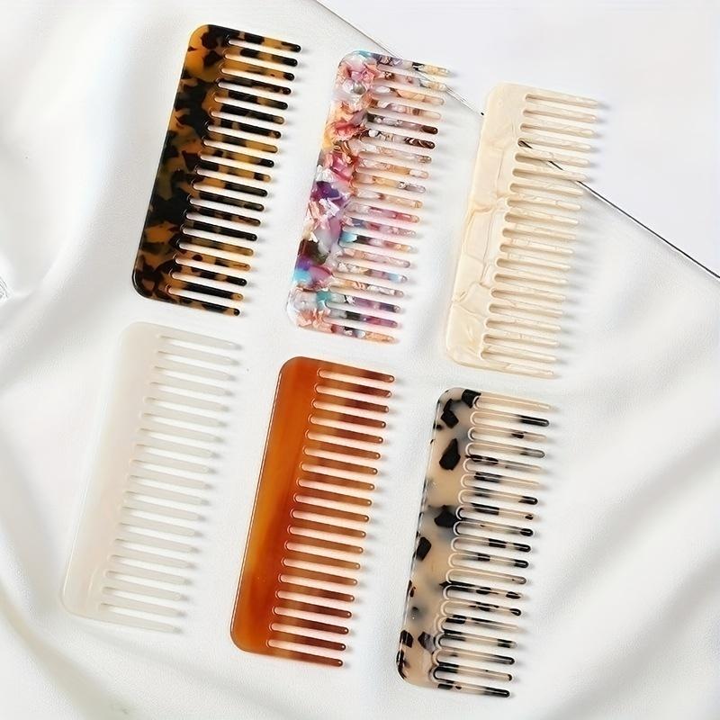 1/20pcs Acetate Wide-tooth Hair Comb Portable Makeup Comb, Suitable for ...