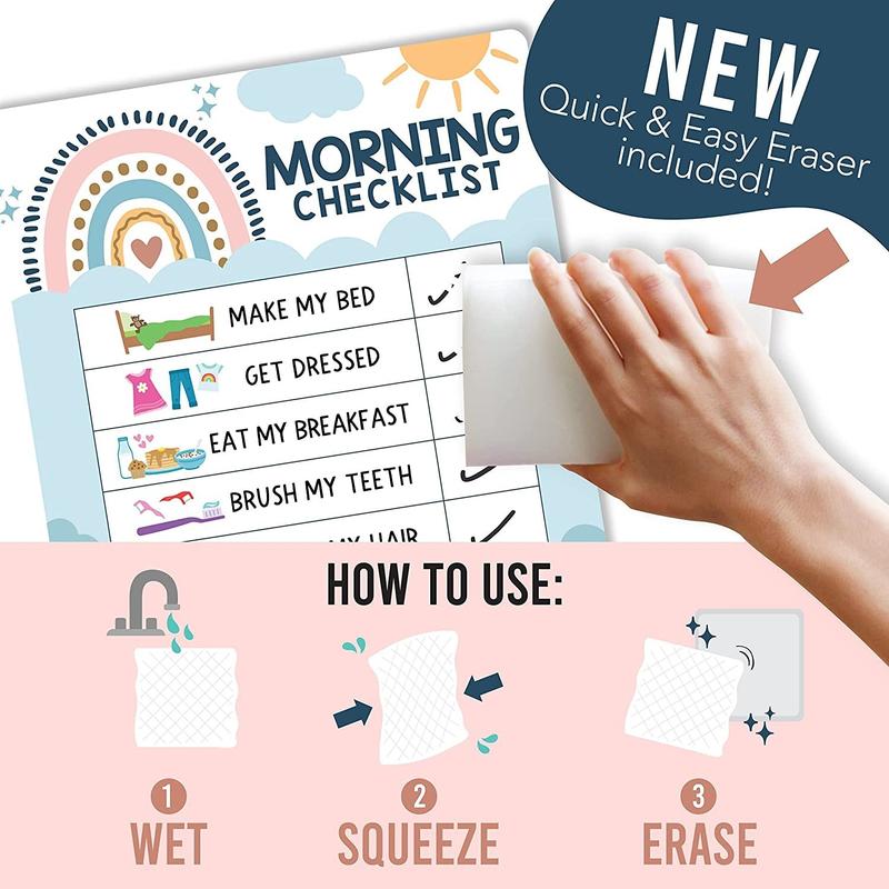 Boho Rainbow Daily and Nightly Routine Wall Charts