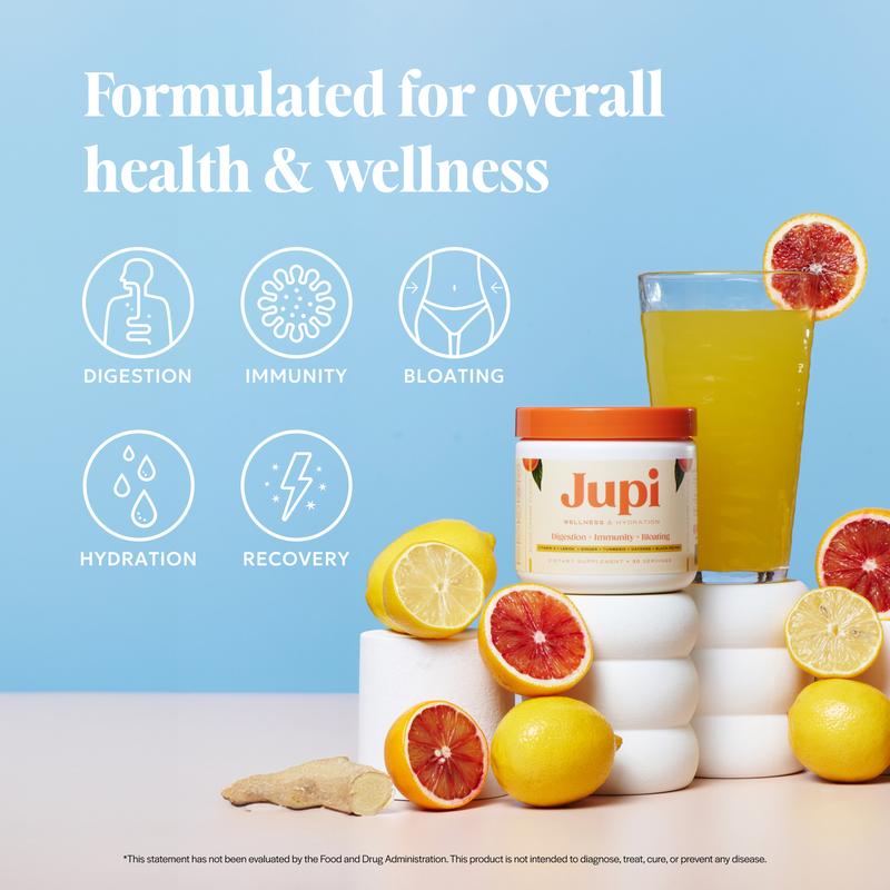 Jupi Wellness and Hydration Drink | Turmeric and Ginger Supplement with ...