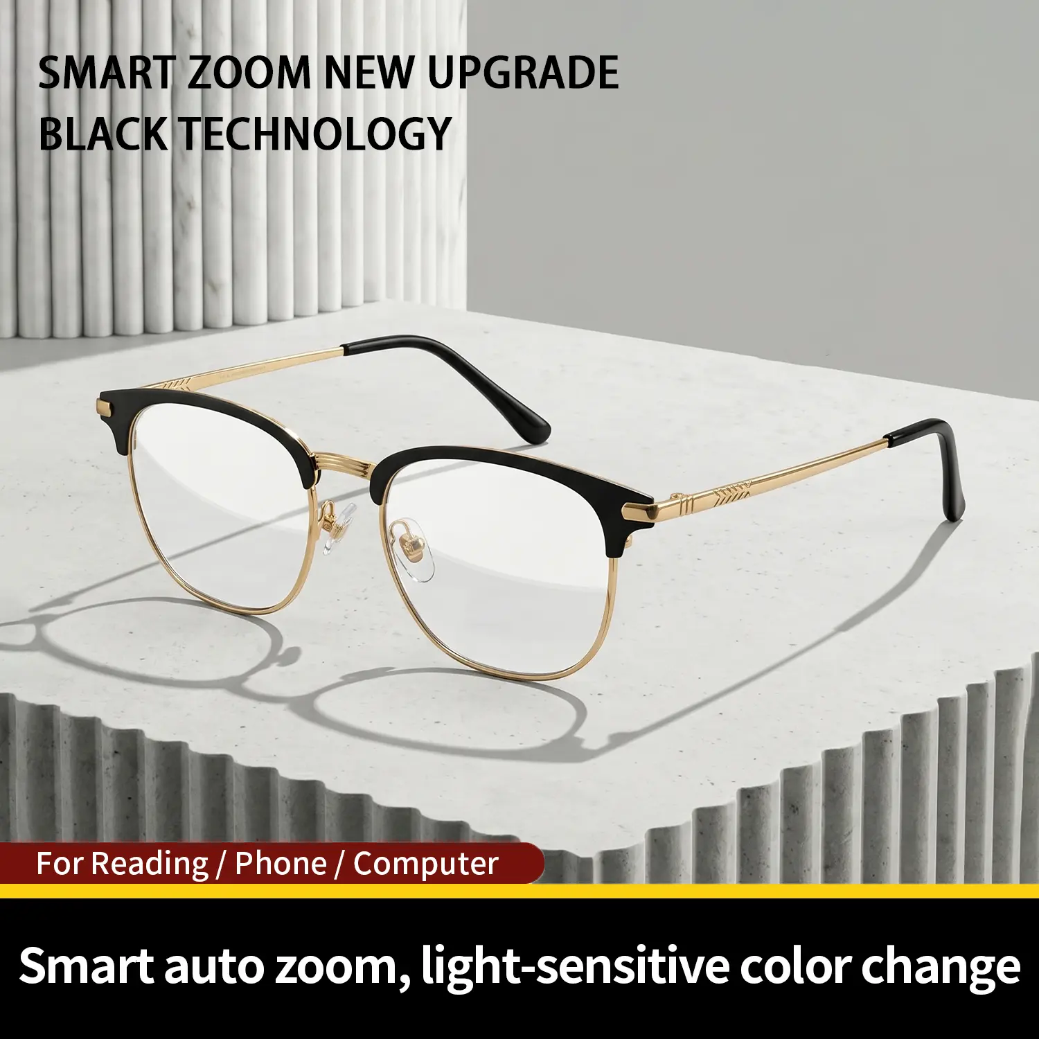 XYJ-B-Auto Focus Reading Glasses-Anti-Blue Light, UV Protection ...