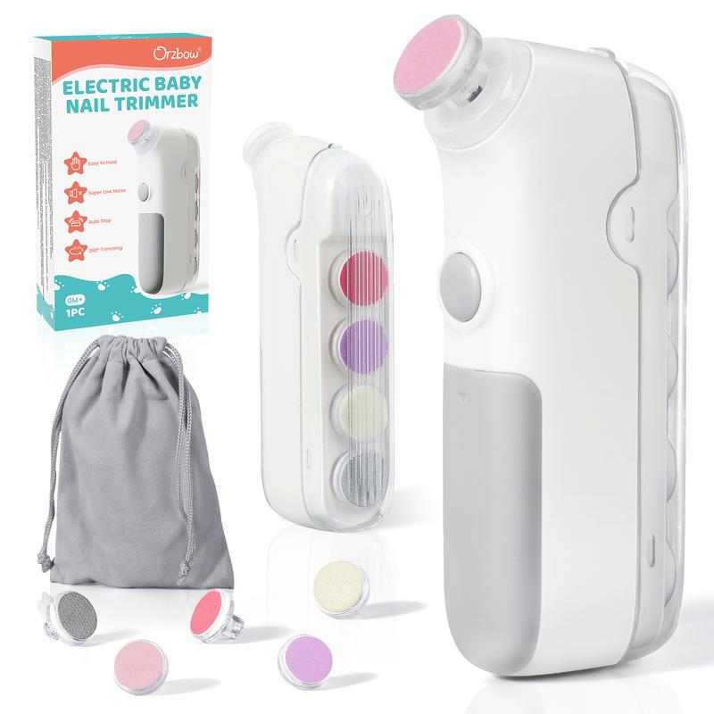Baby Nail File Electric, 5 in 1 Universal Baby Nail Trimmer with LED ...