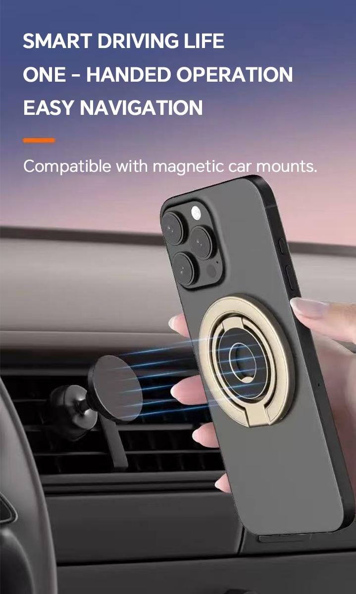 Magnetic Phone Holder 2-in-1 Ring Holder, 360° Rotation, Suitable for ...
