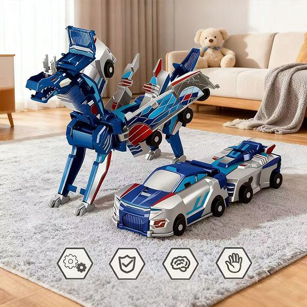 Magneto Dino Transform Car Toy - 2-in-1 Collision Morphing Vehicle ...