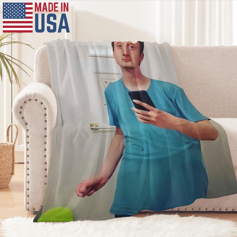 Photo blanket-Daniel Larson selfie Throw Blanket Polar blanket Extra ...