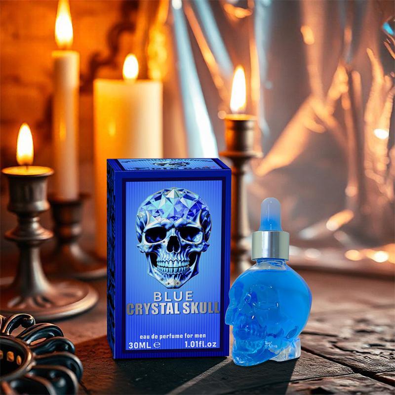 Men's Blue Crystal Skull Design Perfume, 1 Box Long Lasting Elegant ...