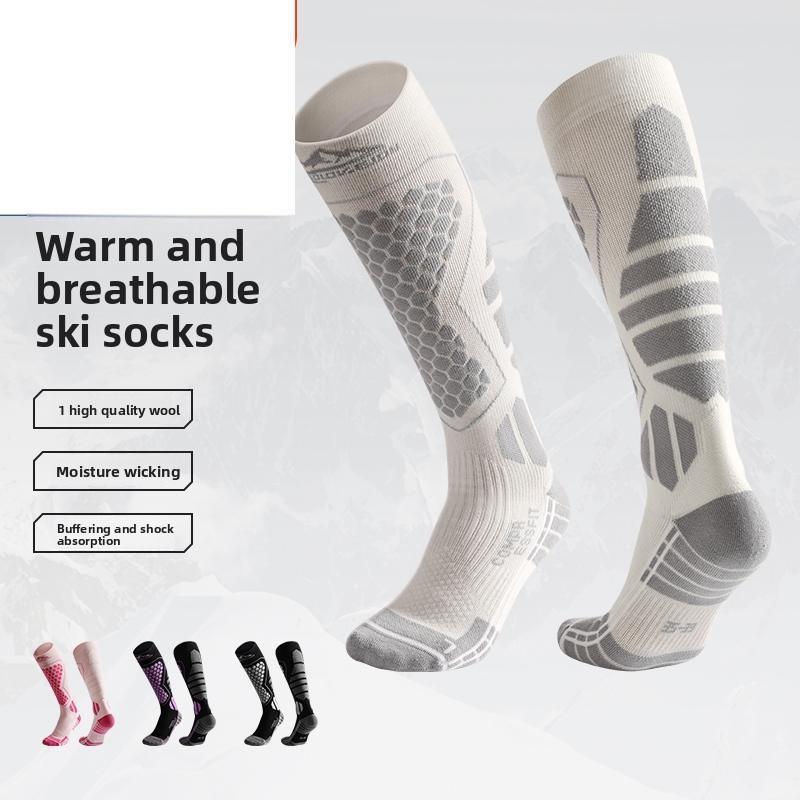 Ski socks men's winter warm thickened stockings women's professional ...