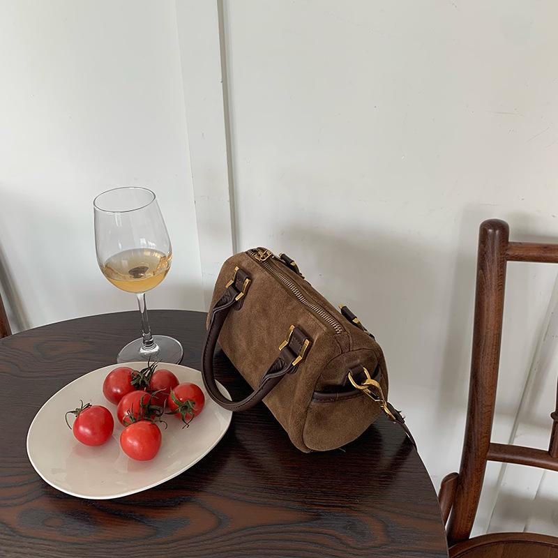 D8620 Women's Retro Suede Single Shoulder Diagonal Span Small Bag 2025 ...