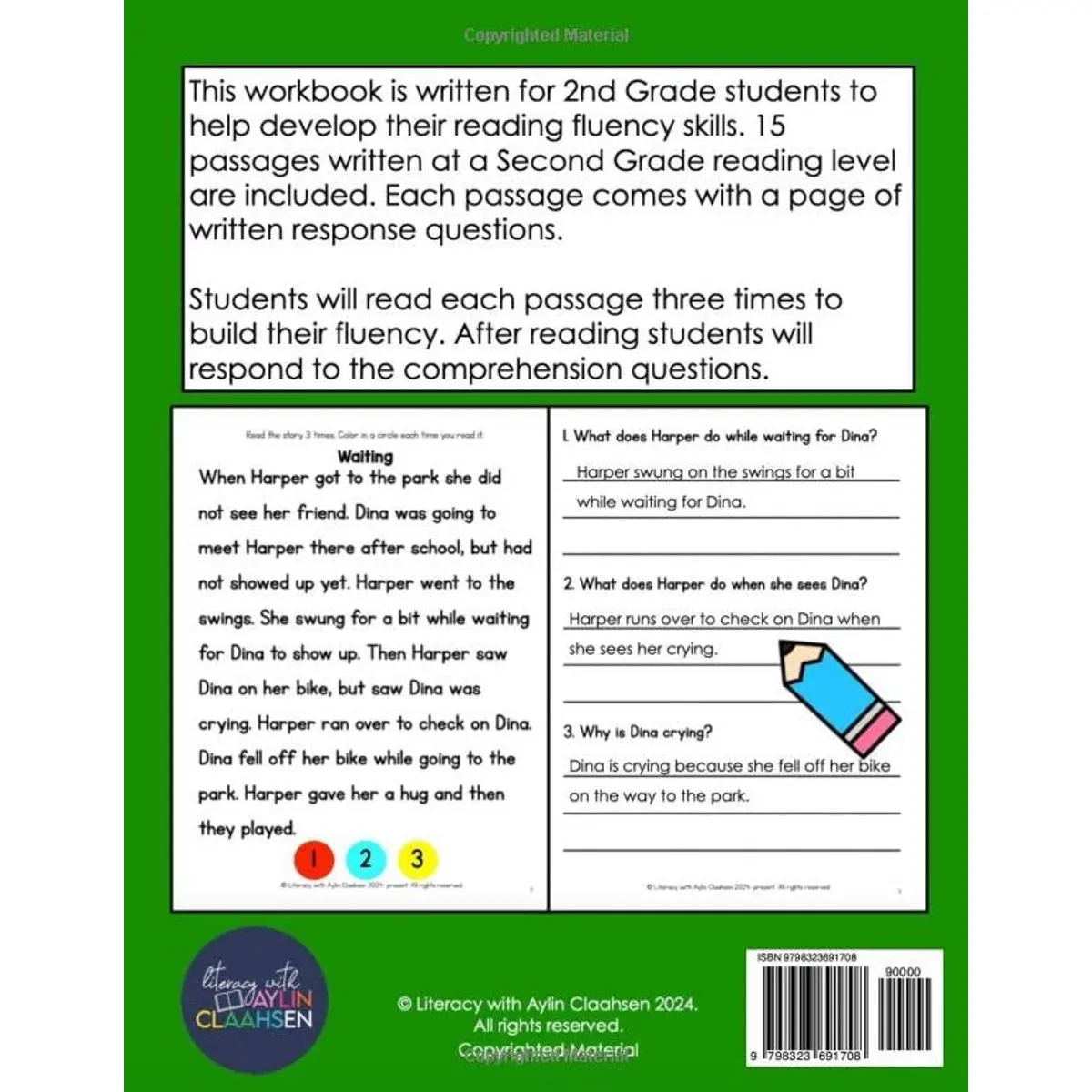 2nd Grade Fluency Passages with Comprehension Questions Workbook ...