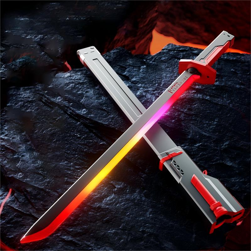 Interstellar Lightsaber Samurai Sword with Spark & Fog Effect, 8-Color ...