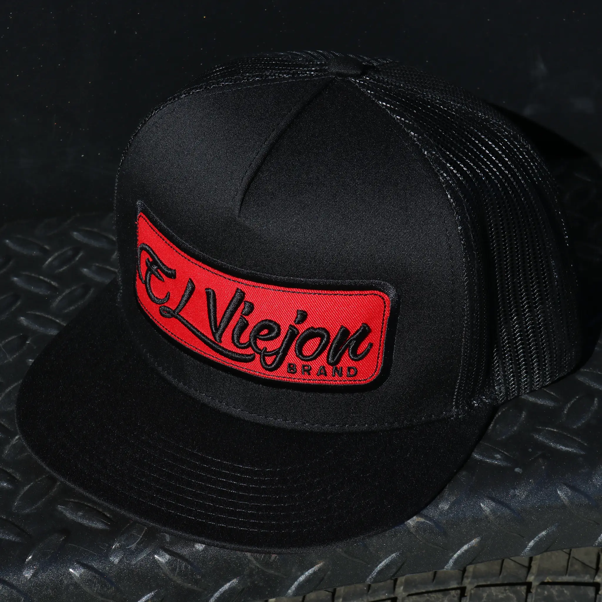 EVPatch Black (Red Patch) flat visor hat - TikTok Shop