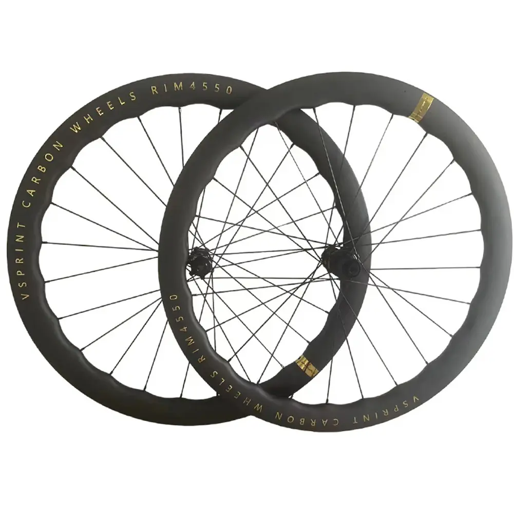 Carbon Fiber Road Bike Wheelset 45/50mm 60/65mm Aero Wave Carbon Wheels ...