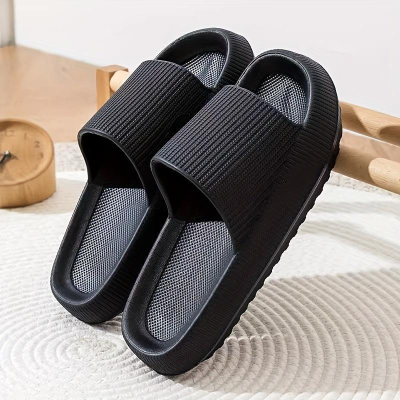 Men's Striped EVA Slides - Casual & Sporty, Open Toe, Non-Slip Sole for ...