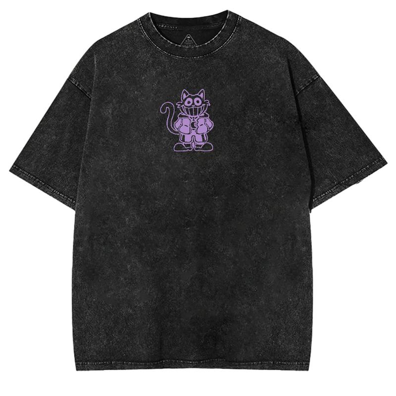 Catnap Poppy Playtime Double Printed Oversized Washed Vintage Tee Heavy ...