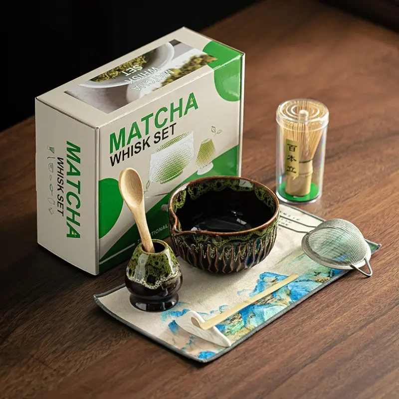 Japanese Style Ceramic Matcha Bowl Set, Tea Ceremony Accessories, Tea ...