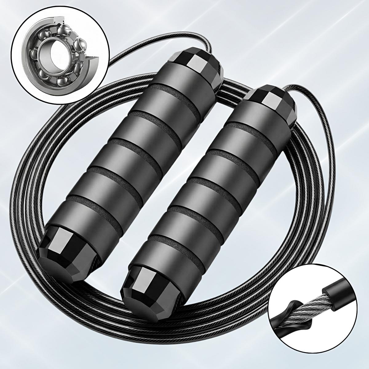 Adjustable Speed Jump Rope with Ball Bearings – Tangle-Free Skipping ...