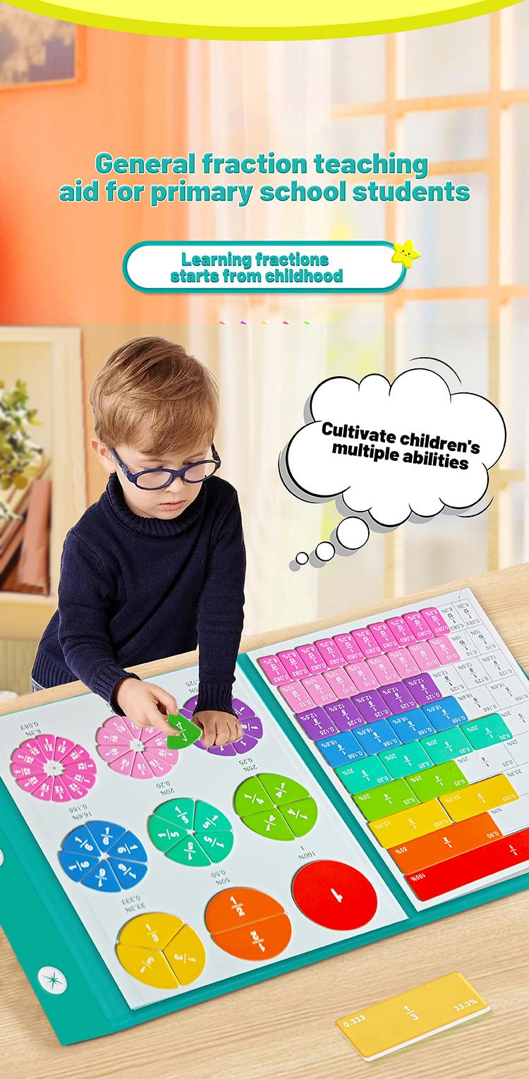 Magnetic Fraction Educational Puzzle, Magnetic Fraction Tiles & Fraction Circles Set, Math ...