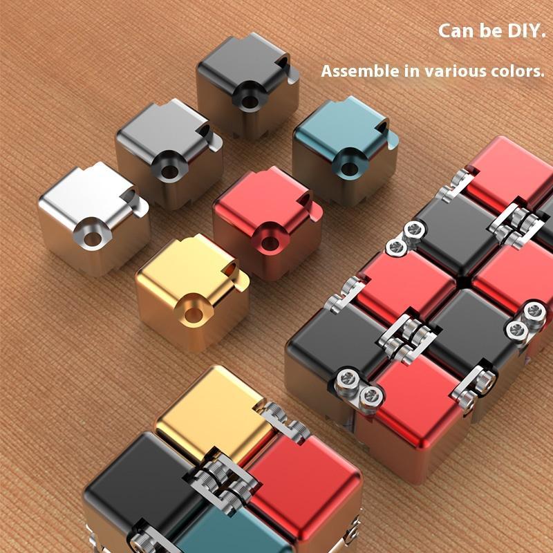 Aluminum Alloy Metal Stress Relief Infinity Cube Handheld Fidget Toy ...
