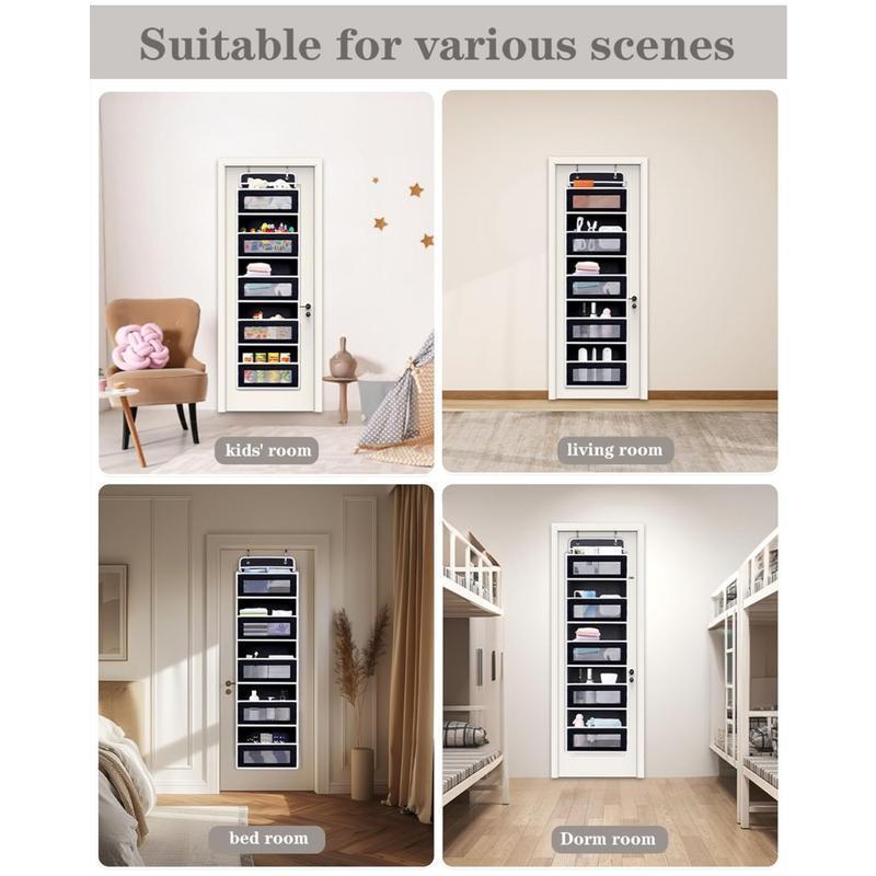 Over-the-Door Organizer — 5-Tier Hanging Storage with 5 Pockets, Anti ...