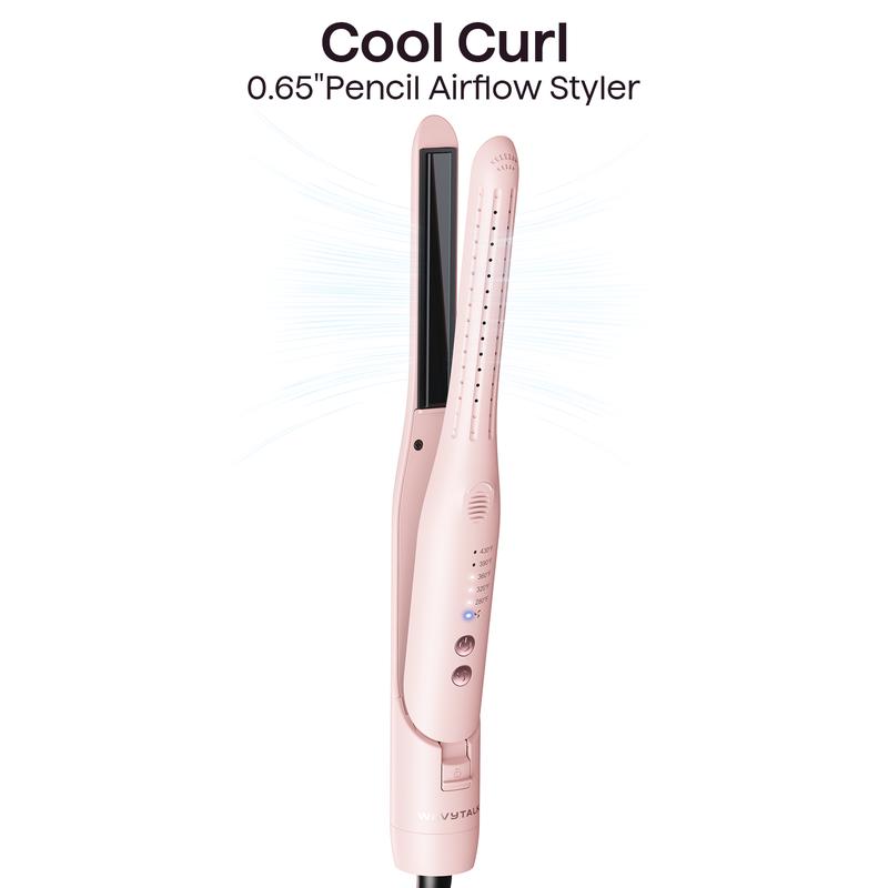 Wavytalk Cool Curl Pencil Airflow Styler - 0.65" Slim Barrel Curling ...