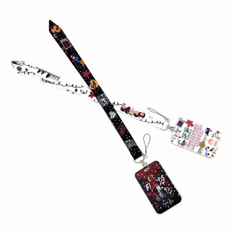 Stranger Things Theme Lanyard & ID Card Set, Horror TV Style Neck Strap ...