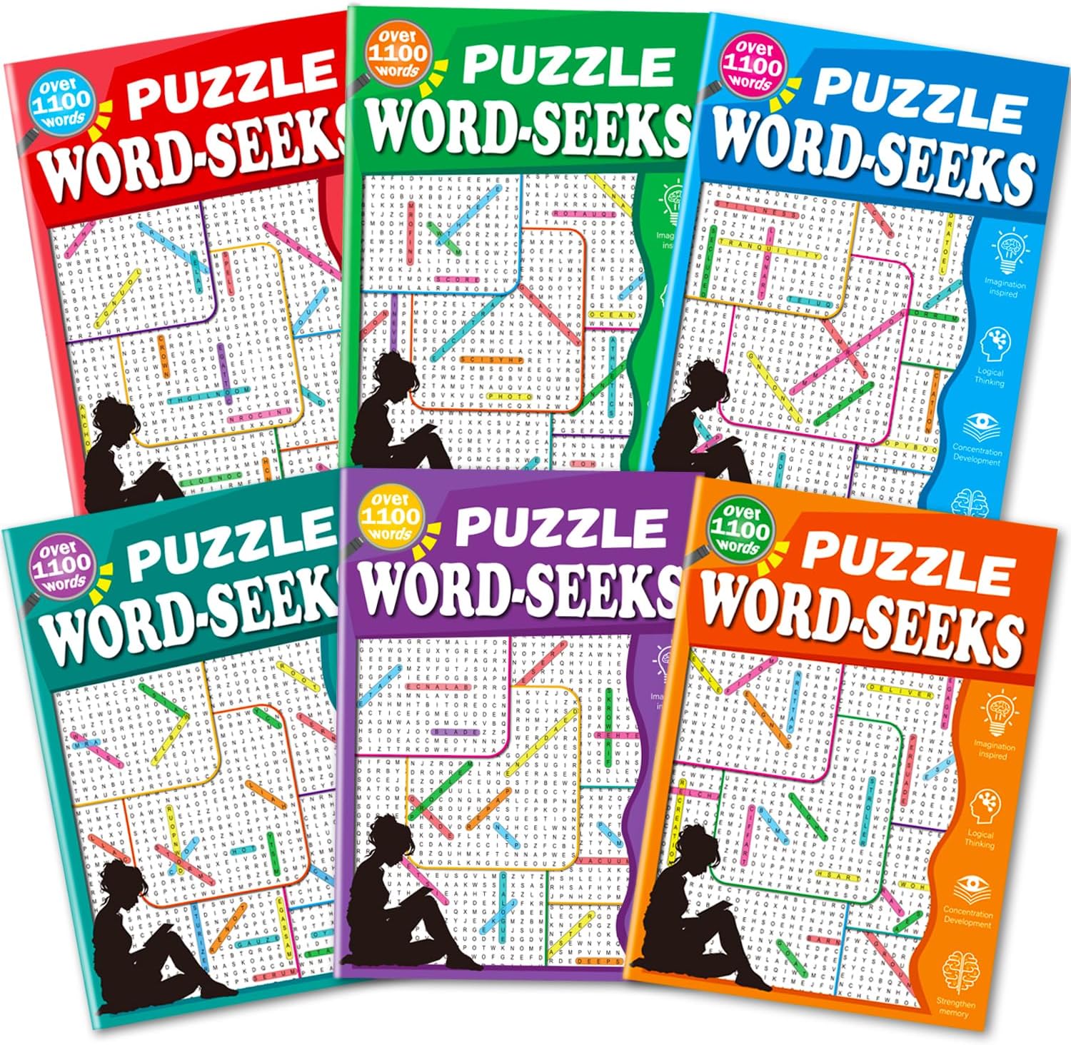 6600+ Word Search Puzzle Books for Adults Seniors Large Print,Set of 6 ...