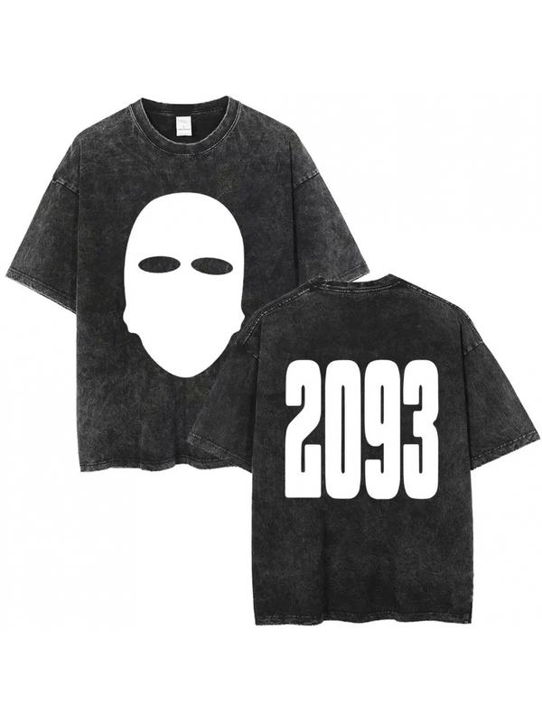 LYFESTYLE 2093 Vintage Washed Rapper Yeat Graphic T-Shirt - Oversized ...