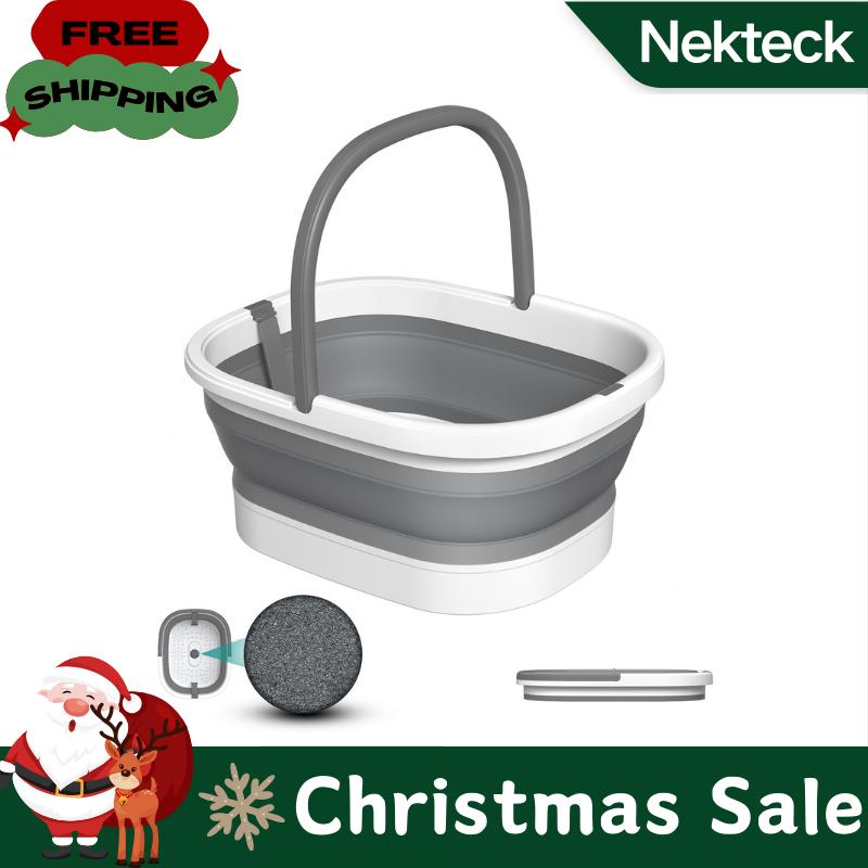 Nekteck Foot Soaking Tub Collapsible Bucket with 138 Acupressure Nodes ...