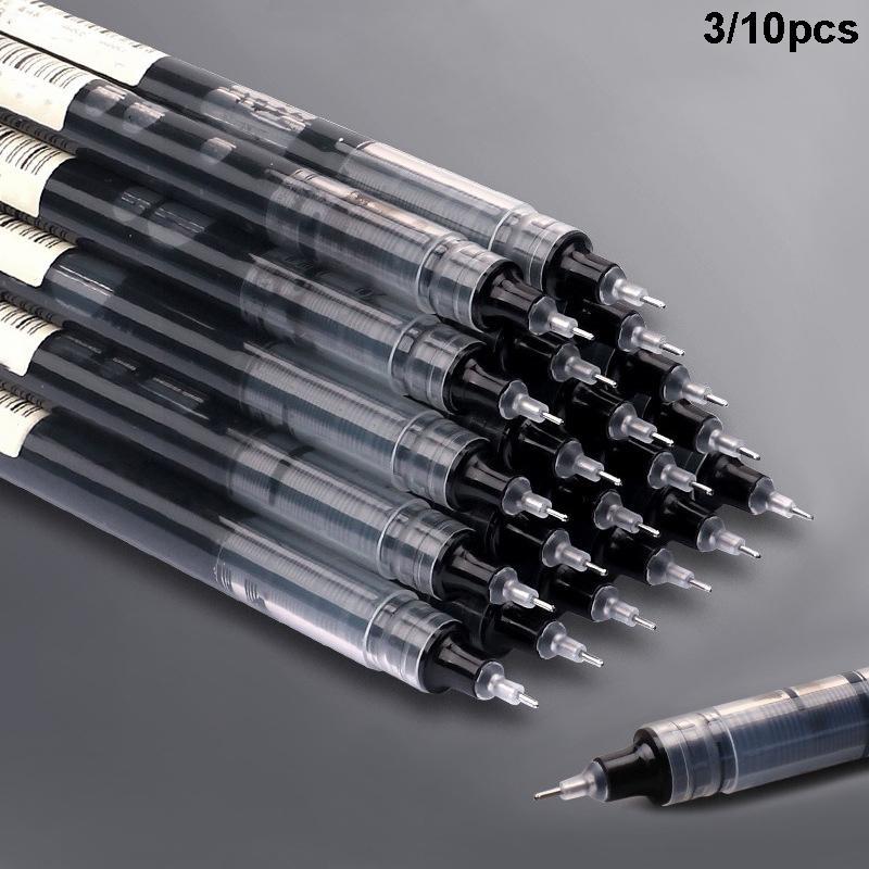 0.5mm Black Ink Gel Pen, Quick Dry Gel Pen, Straight Liquid Neutral Pen ...