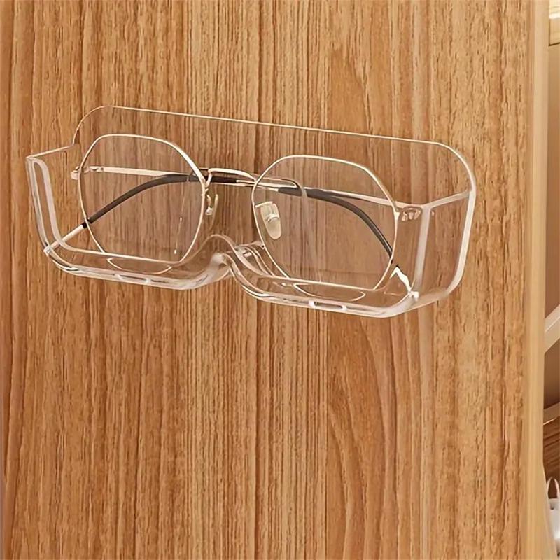 Plastic Wall Mounted Glasses Storage Rack without Glasses, Punch Free ...