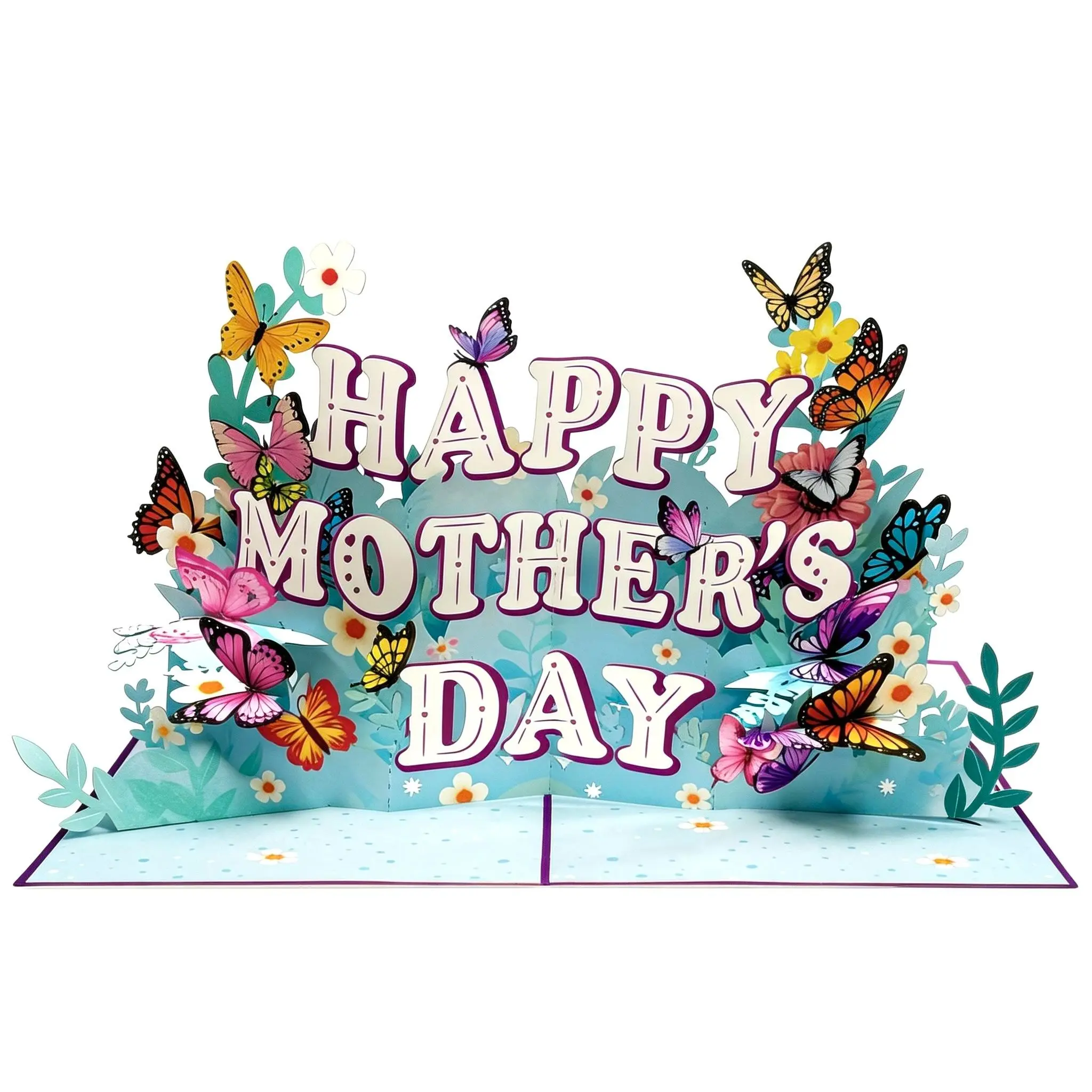 【No confetti】Mother's Day 3D Pop-Up Greeting Card — Creative Butterfly ...