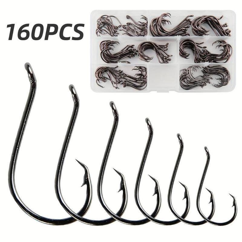 Fishing Hooks, Summer Gifts, 160pcs/box Multi-size Stainless Steel ...