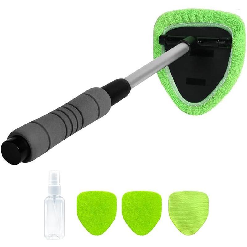 Windshield Cleaning Tool, Microfiber Car Window Cleaner with 4 Reusable ...