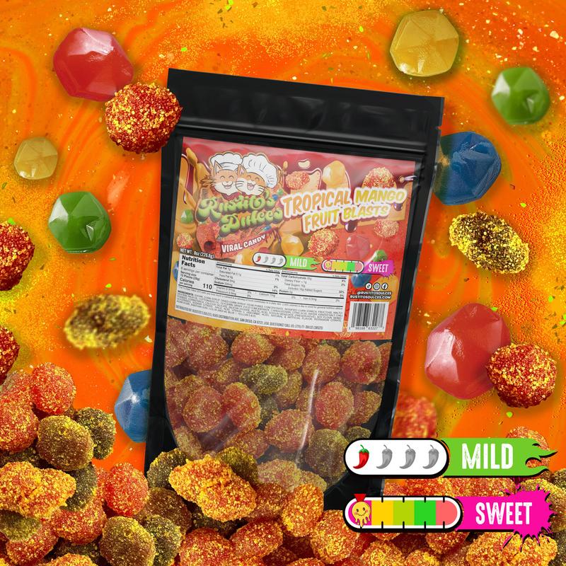 Tropical Mango Fruit Blasts Enchilados - Sweet & Spicy Treats for a ...