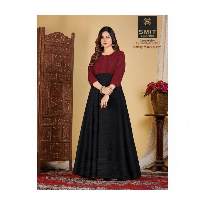 #SMIT-1 Elegant Two‑Tone Silhouette Minky fabric polyester blend ...