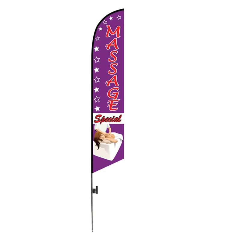 MASSAGE Special 12ft Feather Banner Swooper Flag - FLAG ONLY (3)